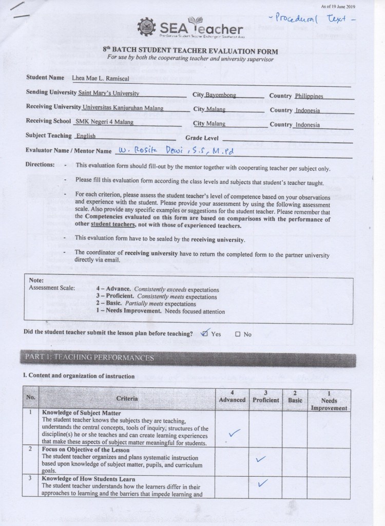 5. Teaching Practice – Miles Away to Teach